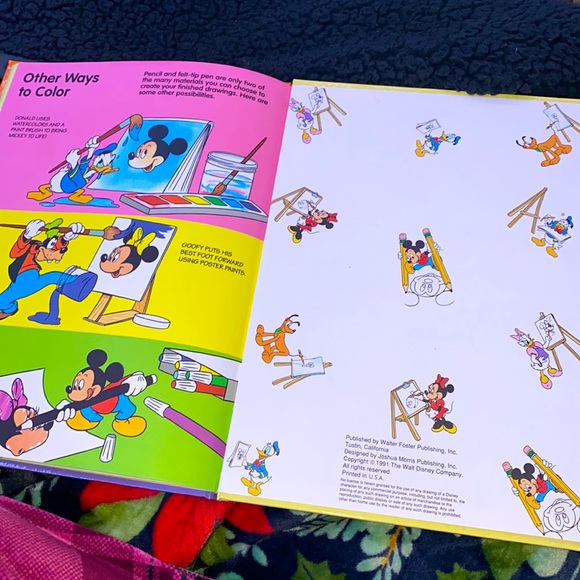 Disney | Other | Vintage Disney Learn To Draw Mickey And Minnie Book ...
